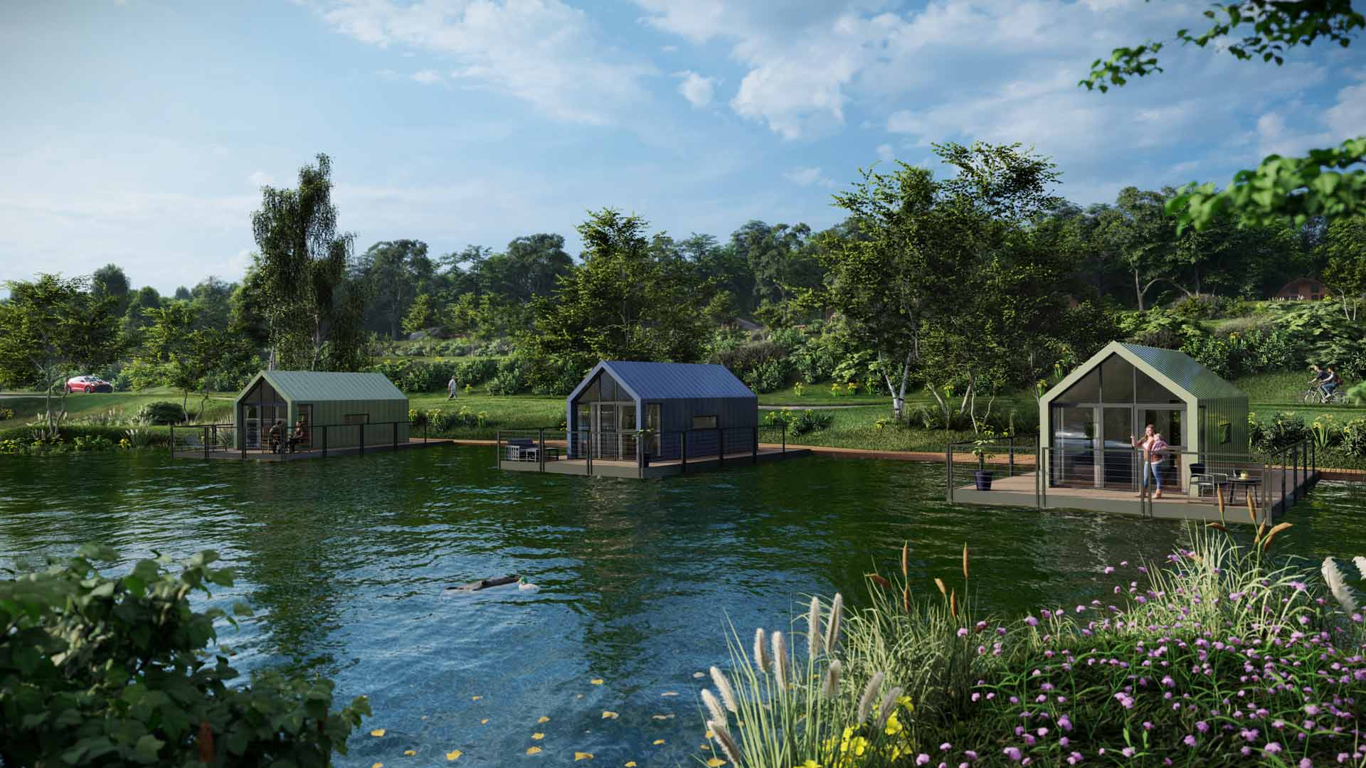 Luxury Floating Lodges | Lodge Holidays in Devon | Clawford Lakes